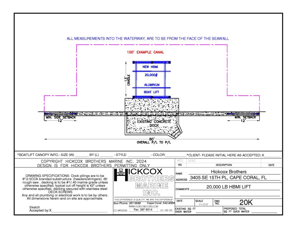 20,000# Boat Lift – HBMI Dock Builders